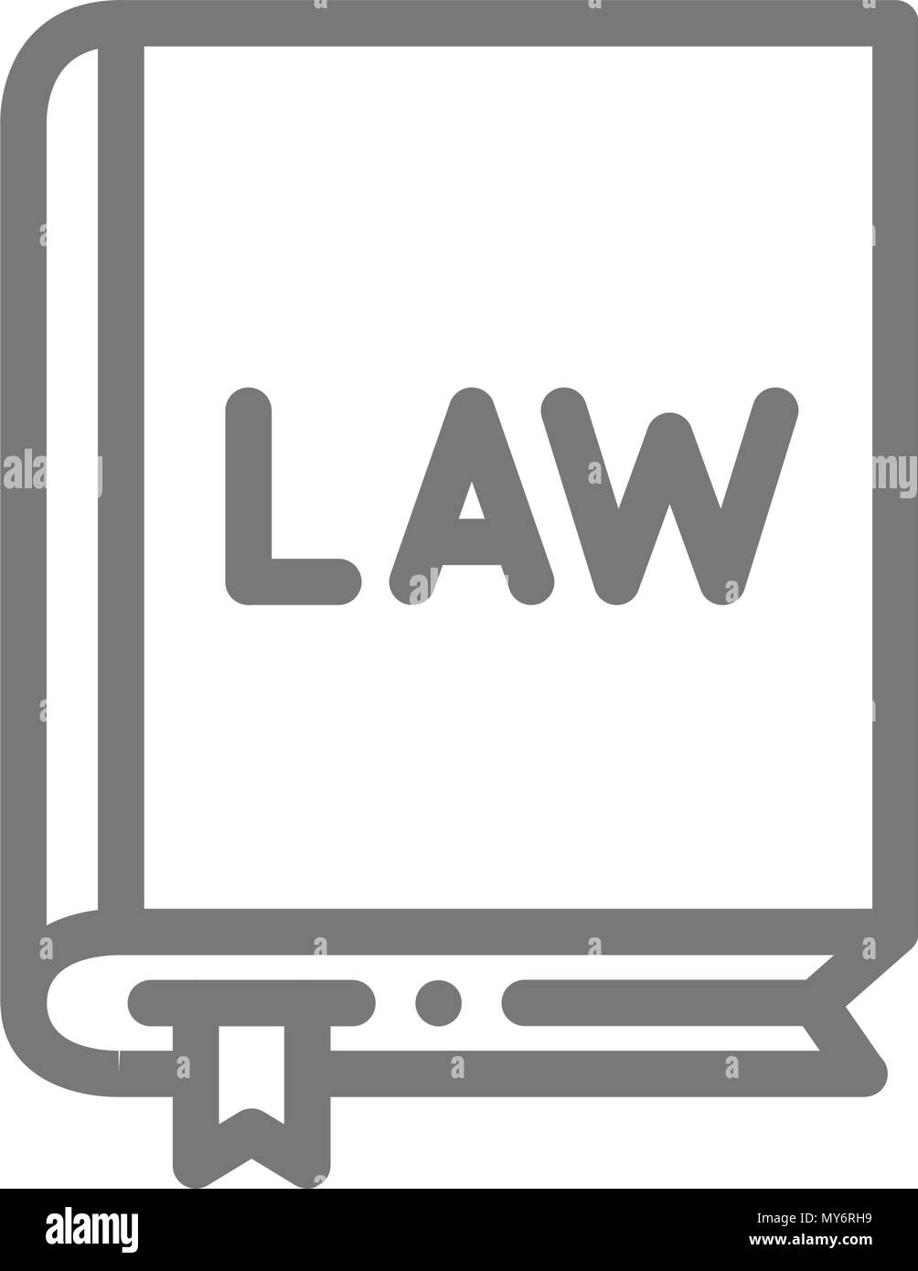 Simple organic law, constitution line icon. Symbol and sign vector ...