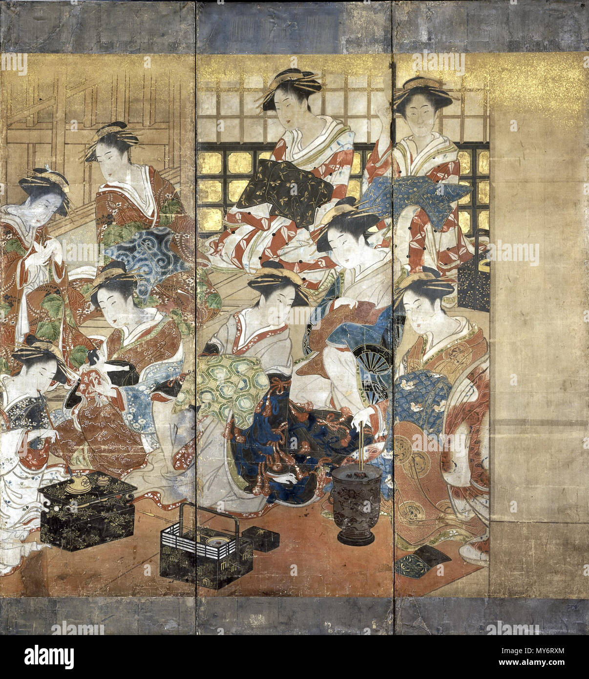 . English: Artwork by Japanese ukiyo-e artist Utagawa Toyoharu (1735 ...