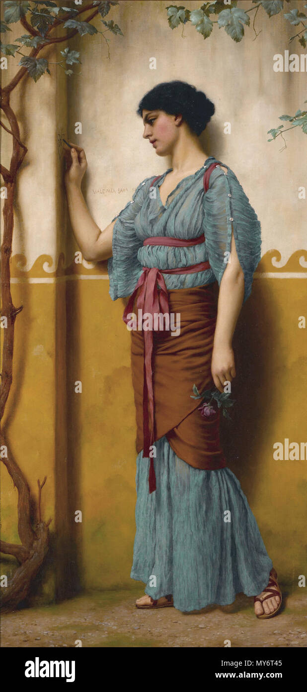 The trysting place, by John William Godward 524 The trysting place, by ...