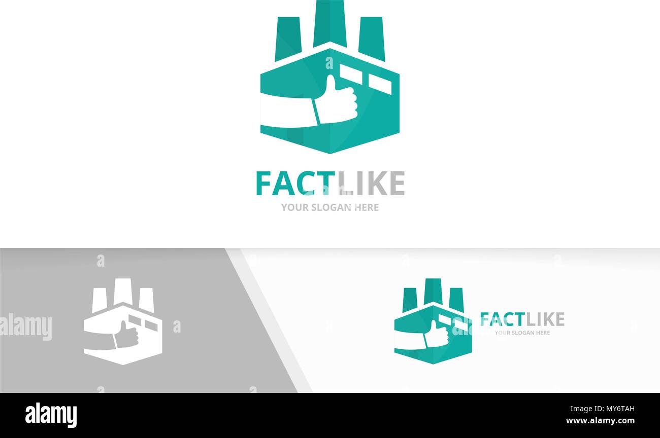 Vector factory and like logo combination. Industry and best symbol or ...