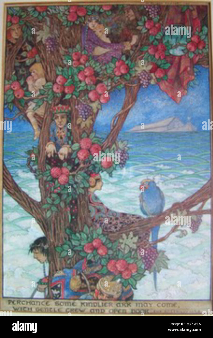 . English: An ink and watercolour drawing by M Alison Atkins, the ...