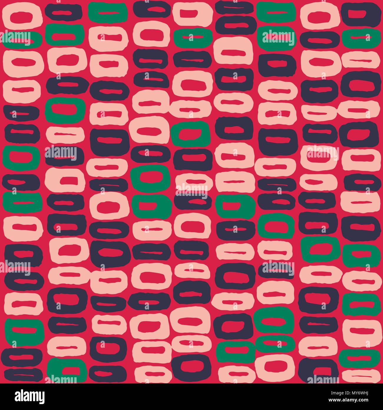 Seamless vector pattern of 60s blue, green and pink Stock Vector Image ...