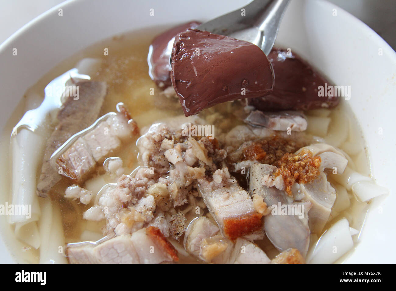 Pig blood soup bangkok hi-res stock photography and images - Alamy
