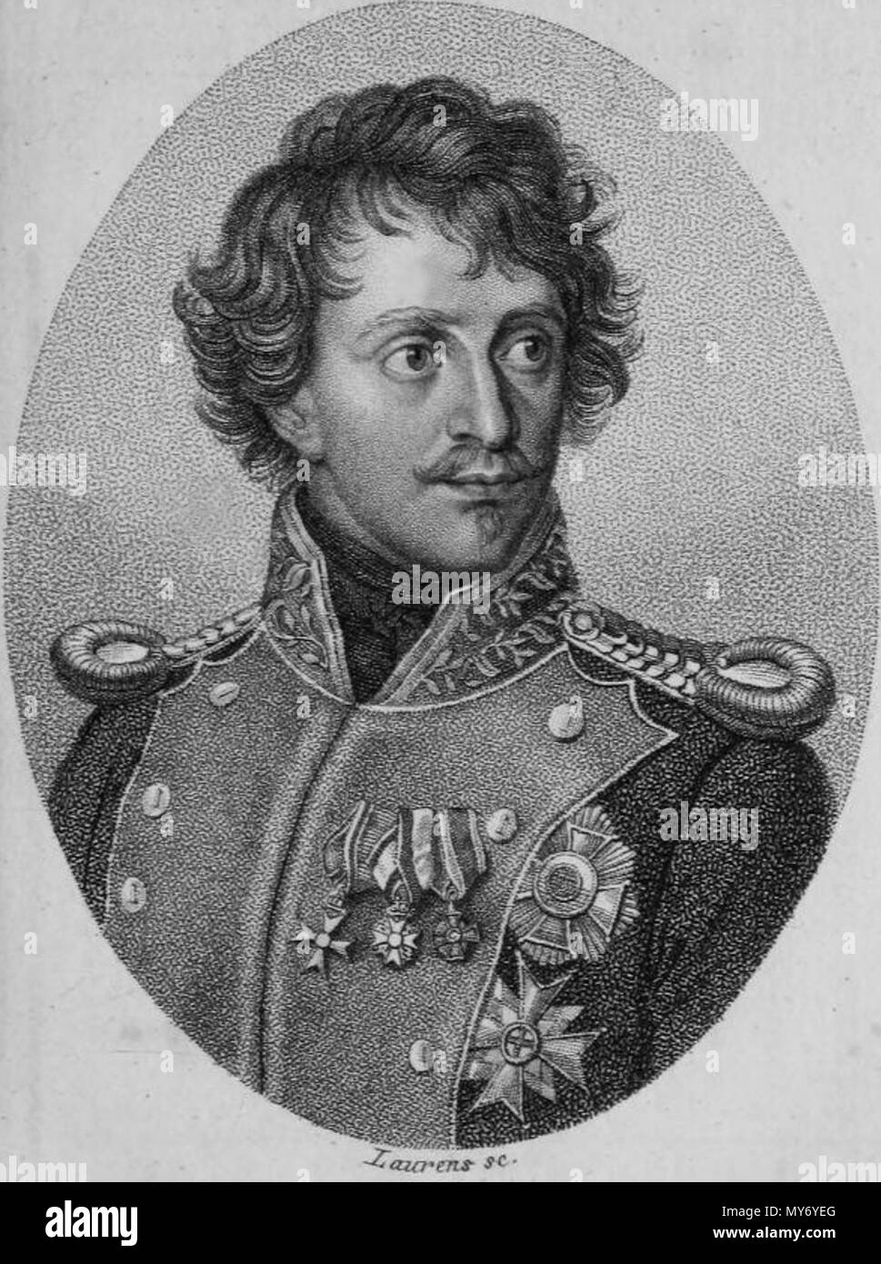 . English: Ludwig I of Bavaria portrayed for 'Almanach of Gotha' . 1827 ...