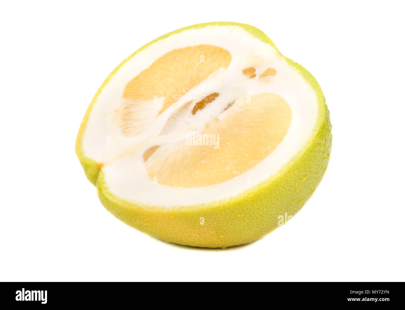 Juicy fruit Oroblanco half on a white background Stock Photo - Alamy