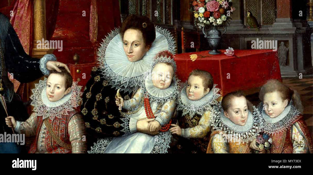 . Charles d'Arenberg and Anne de Croy with their family. Early 17th ...