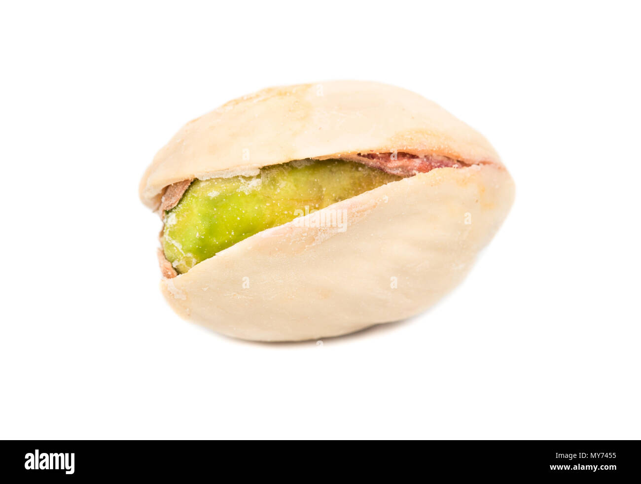 Salted pistachio nut isolated on white background Stock Photo - Alamy