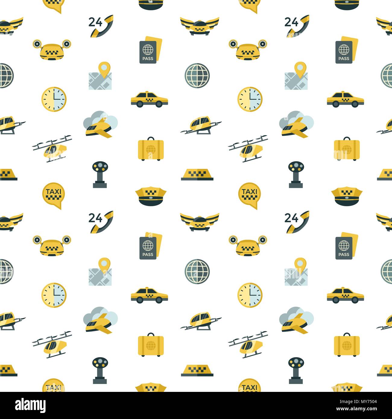 Digital Vector Flying Taxi Drone Icon Set Pack Illustration Simple