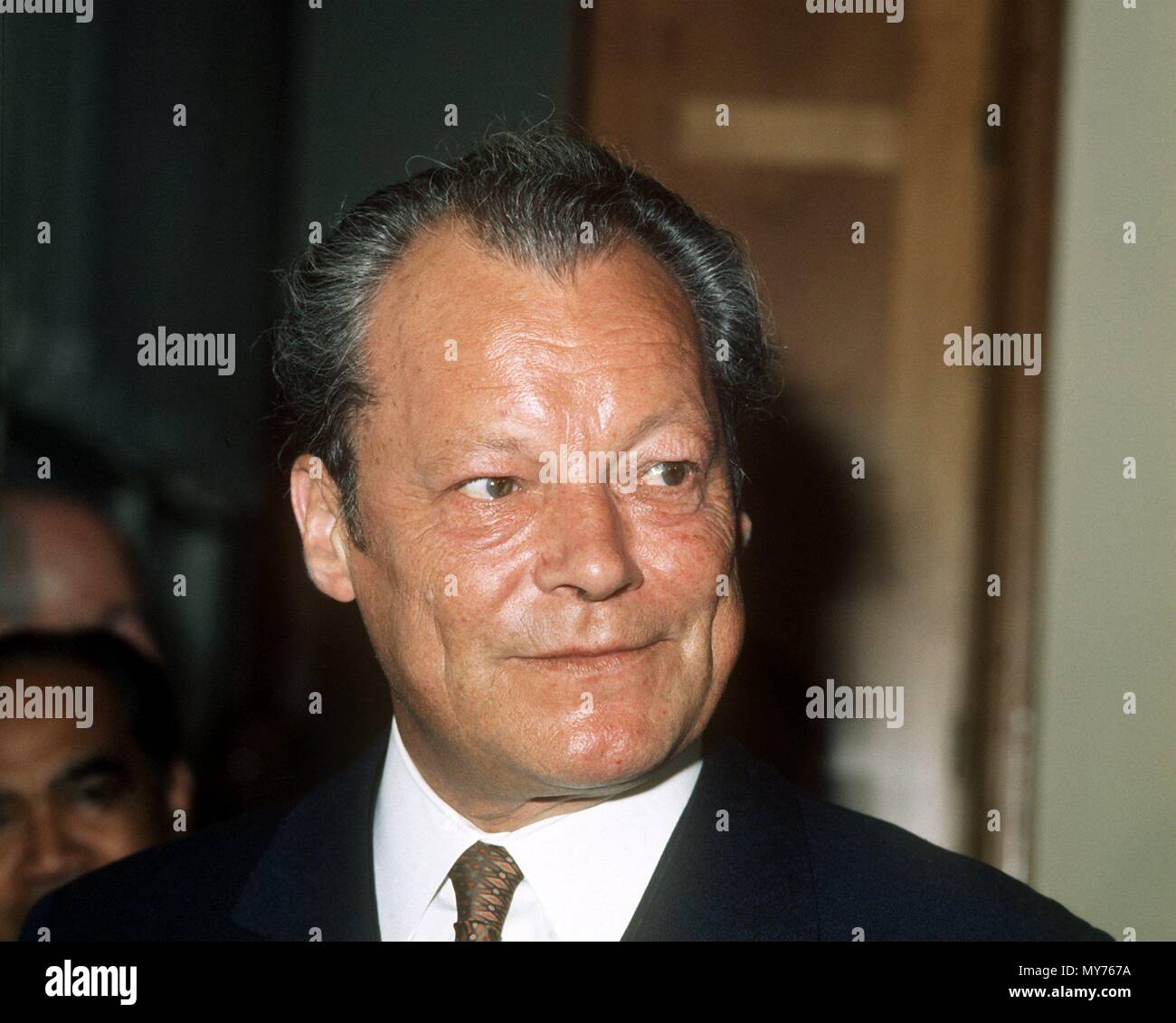 German Chancellor Willy Brandt (SPD), pictured on 21 April 1971 ...