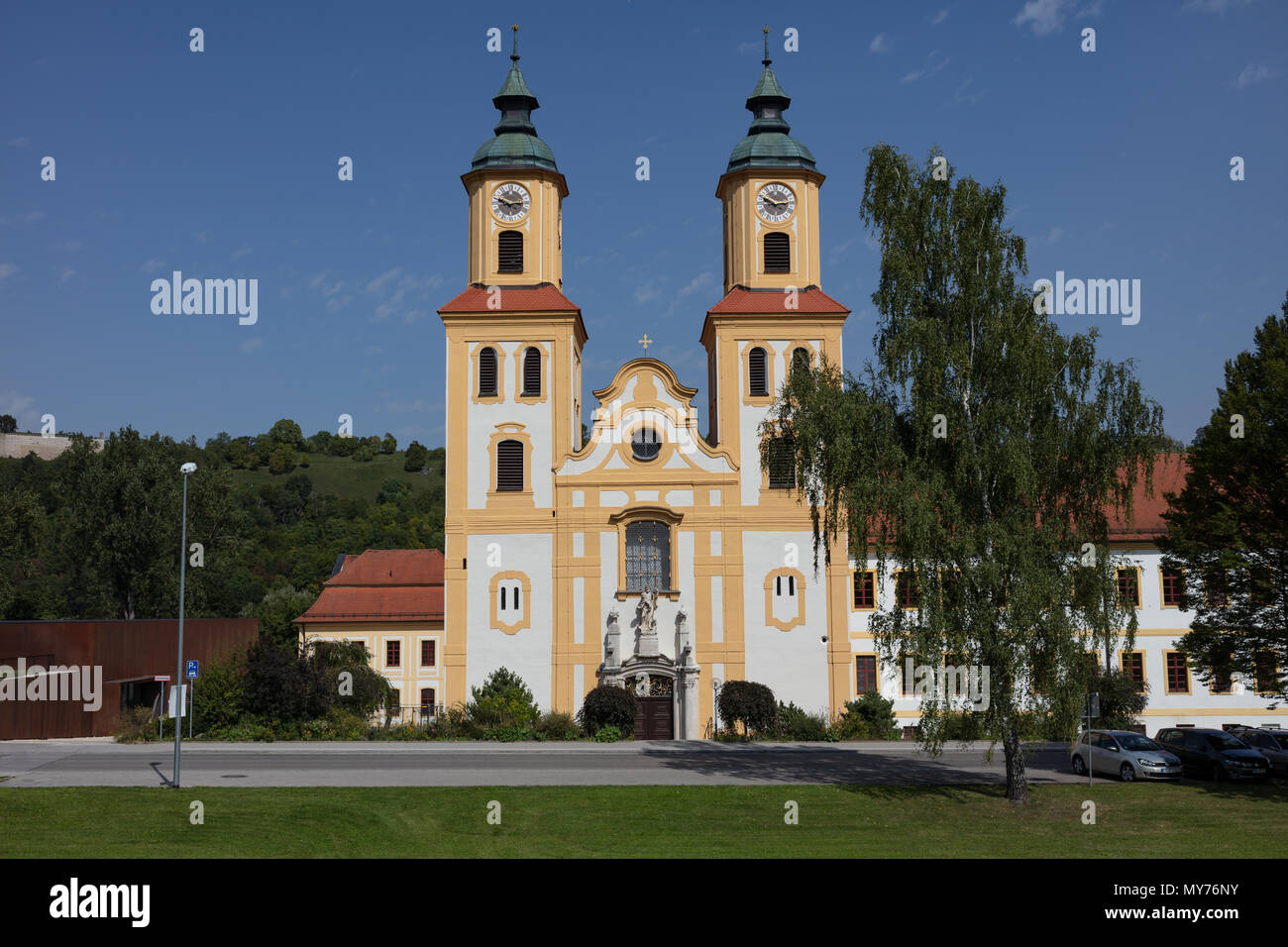 Western facade of Rebdorf monastery near Eichstätt, Bavaria, Germany ...