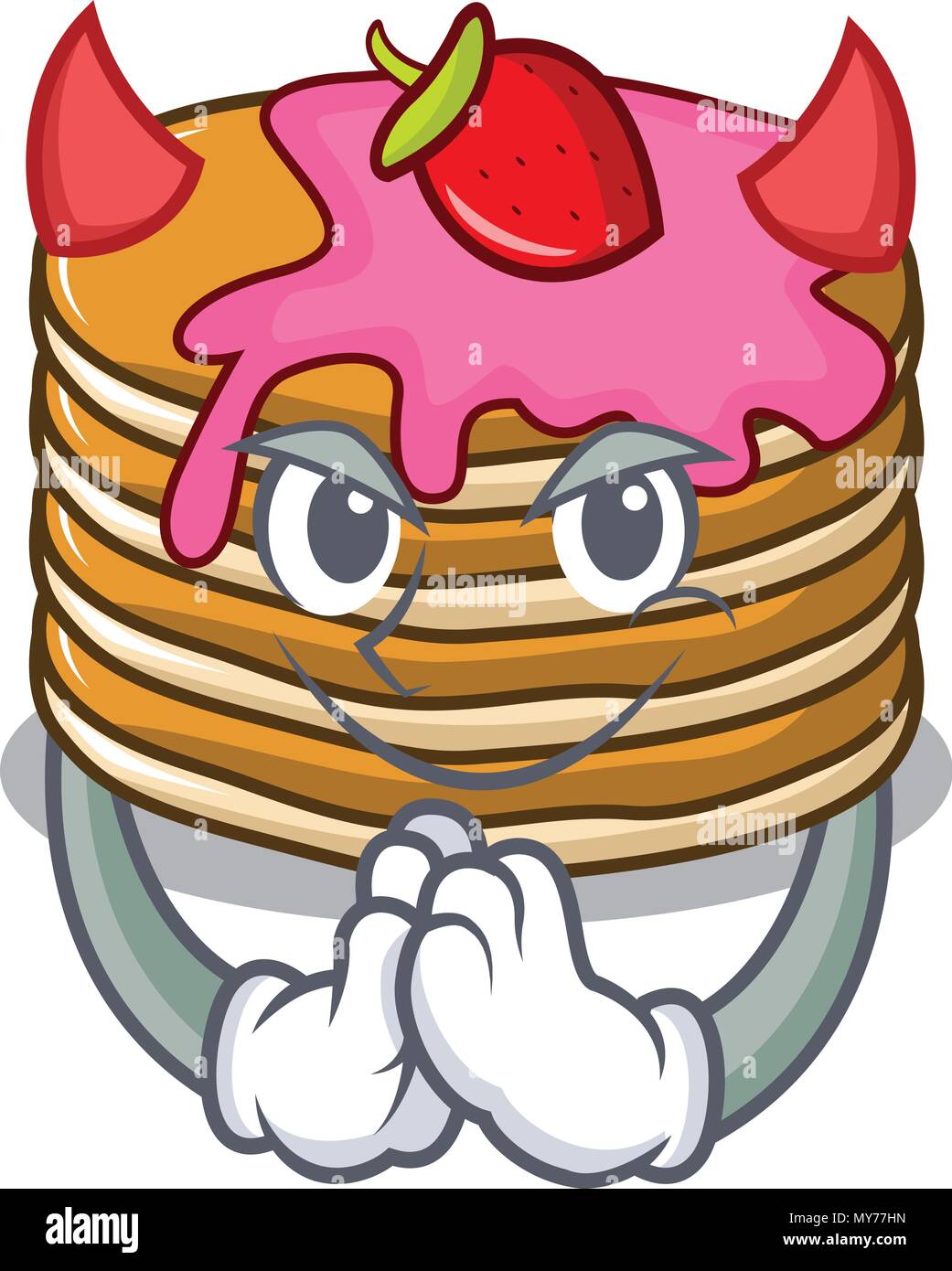 Pancakesstrawberry Stock Vector Images - Alamy