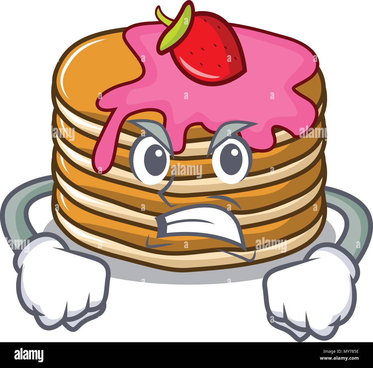 Pancakesstrawberry Stock Vector Images - Alamy