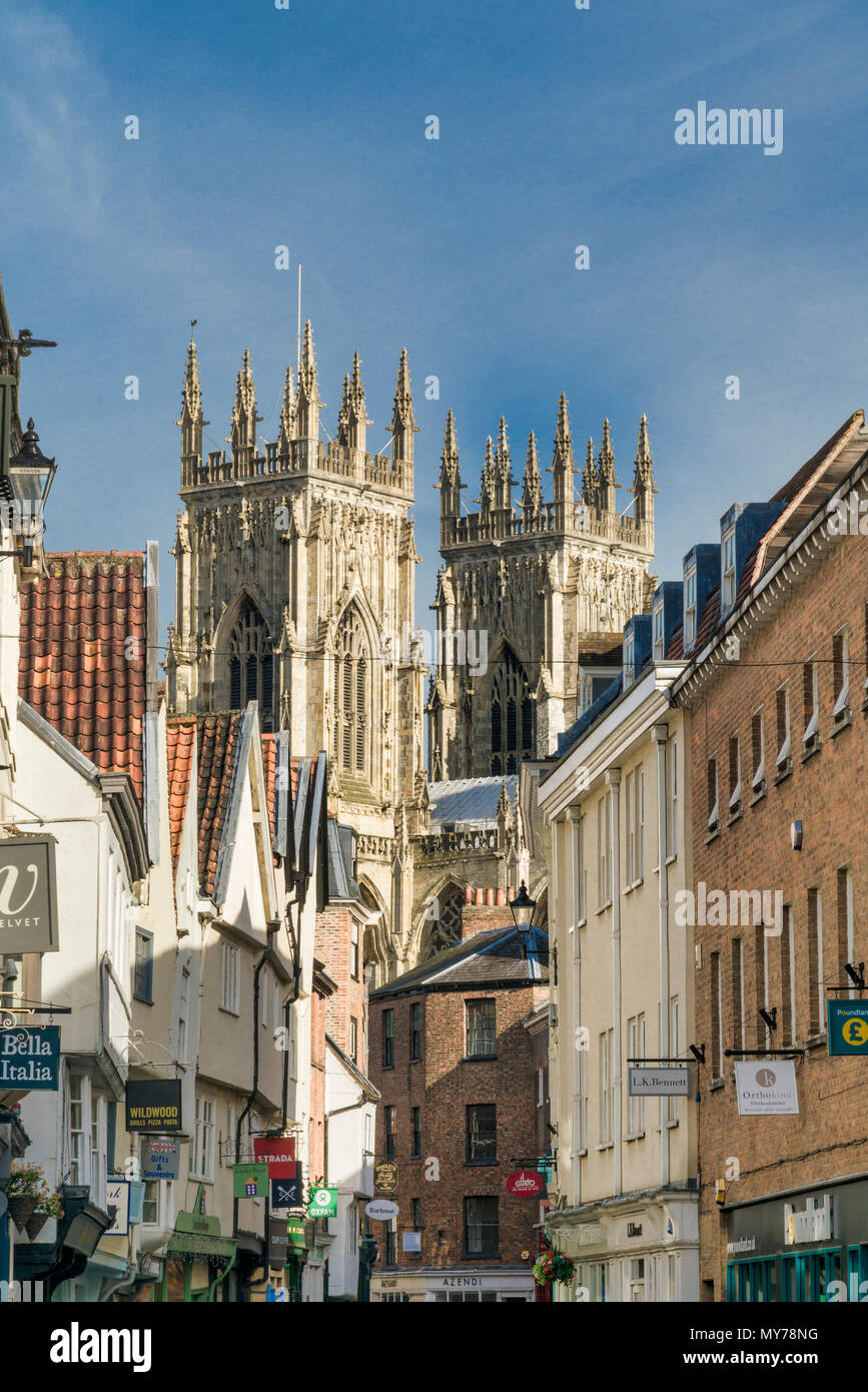 Petergate and York Minster, York, North Yorkshire, UK Stock Photo - Alamy