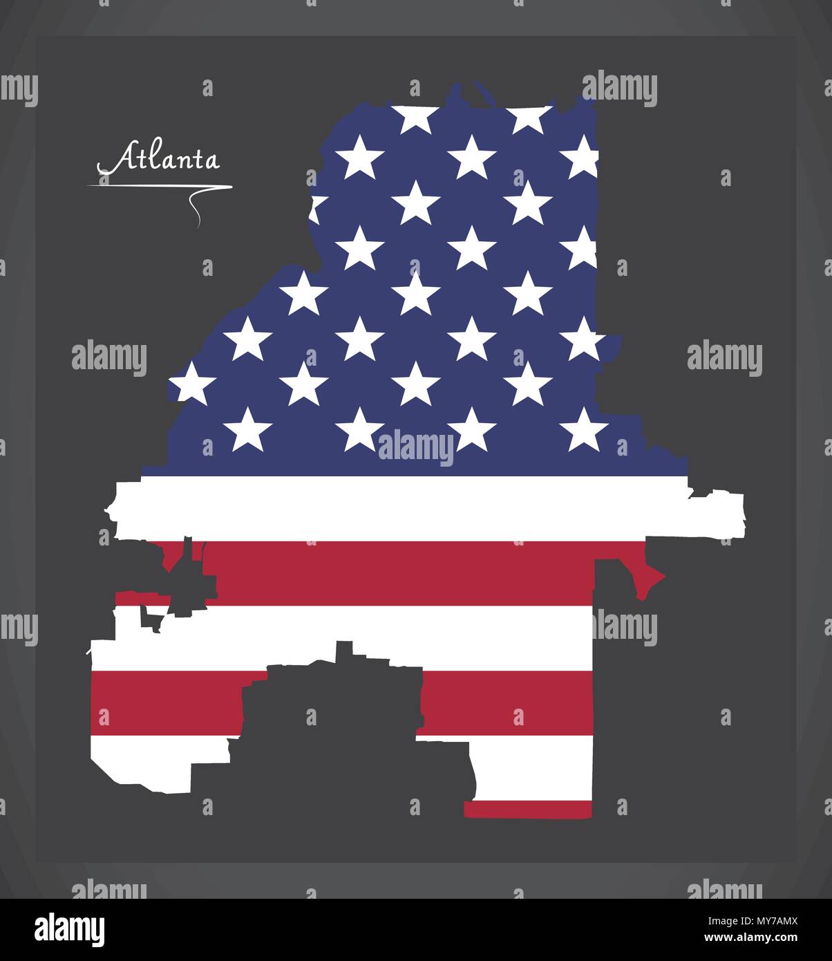 Atlanta georgia map Stock Vector Images - Alamy