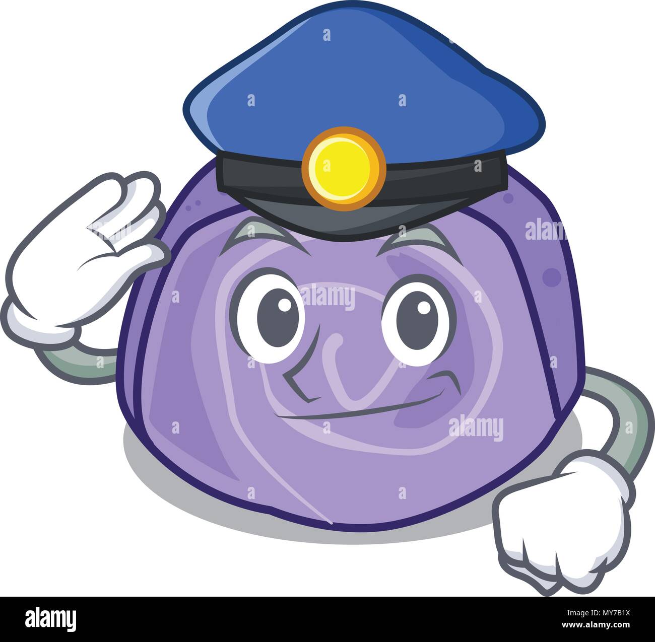 Police blueberry roll cake character cartoon Stock Vector Image & Art ...