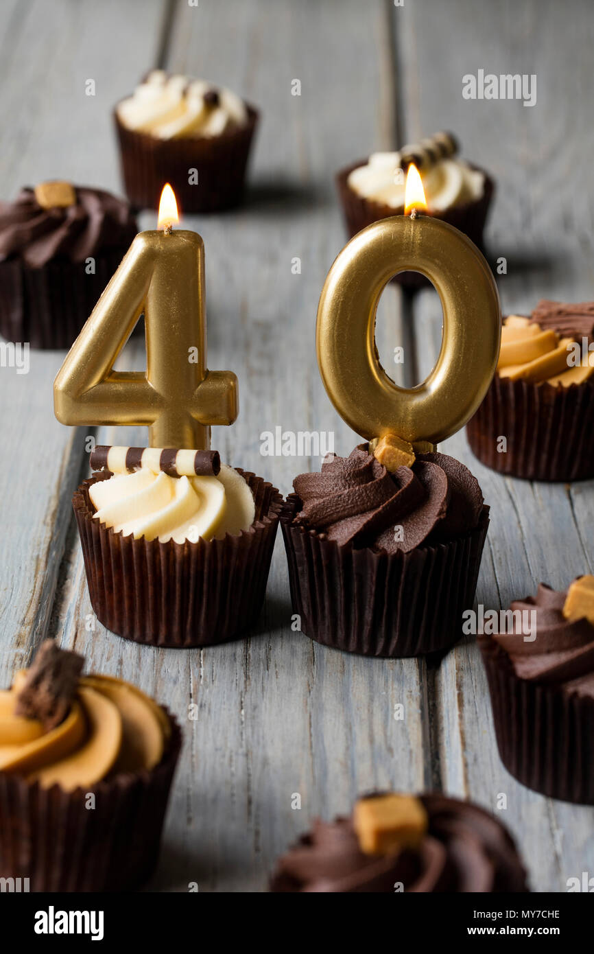 40th Anniversary Cupcakes