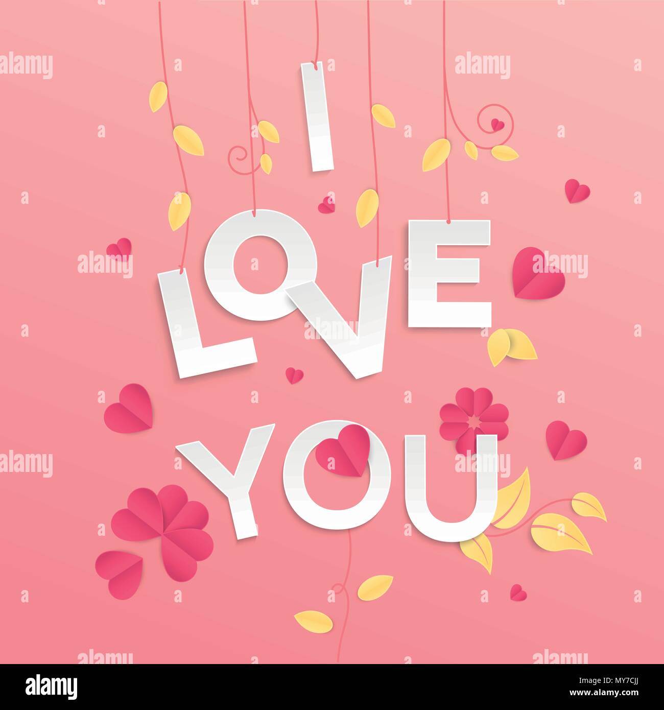 I love you - modern vector colorful illustration Stock Vector Image ...
