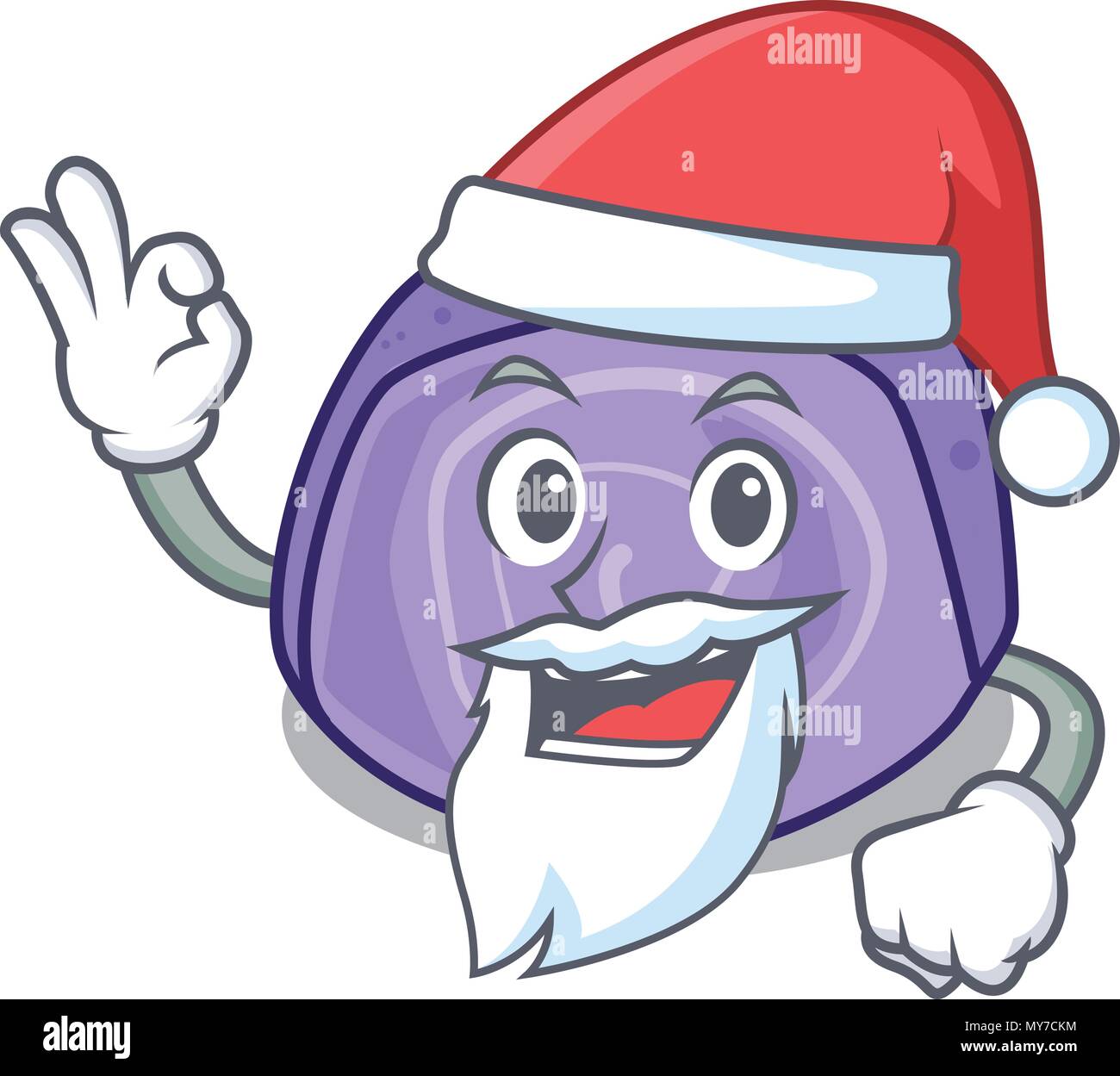 Santa blueberry roll cake mascot cartoon Stock Vector Image & Art - Alamy
