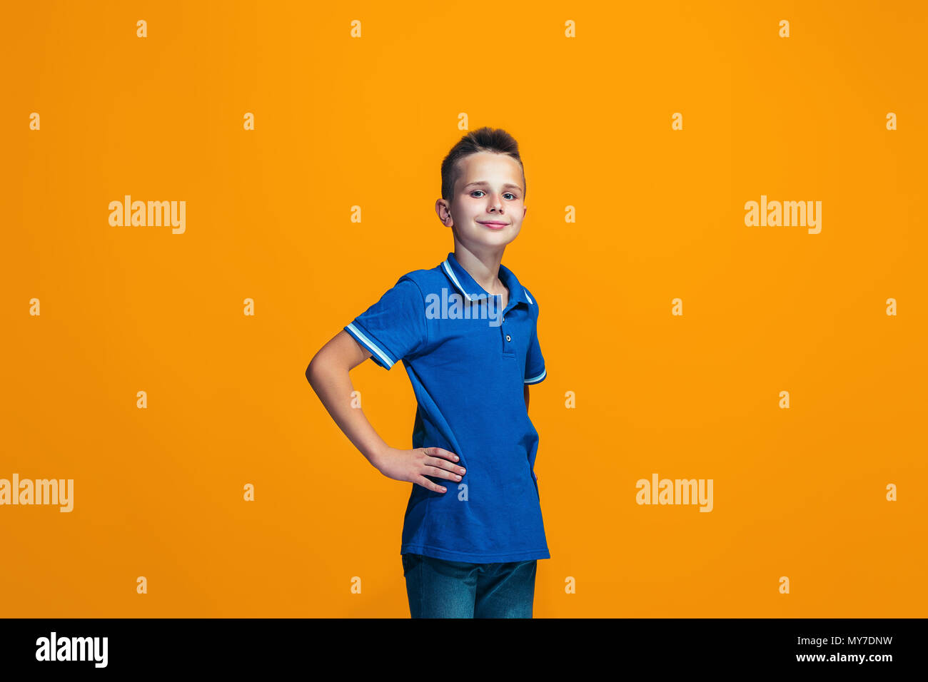 Young serious thoughtful teen boy. Doubt concept Stock Photo - Alamy