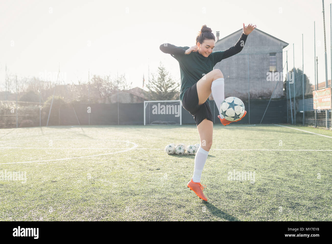 Action sport football arms raised hi-res stock photography and images ...