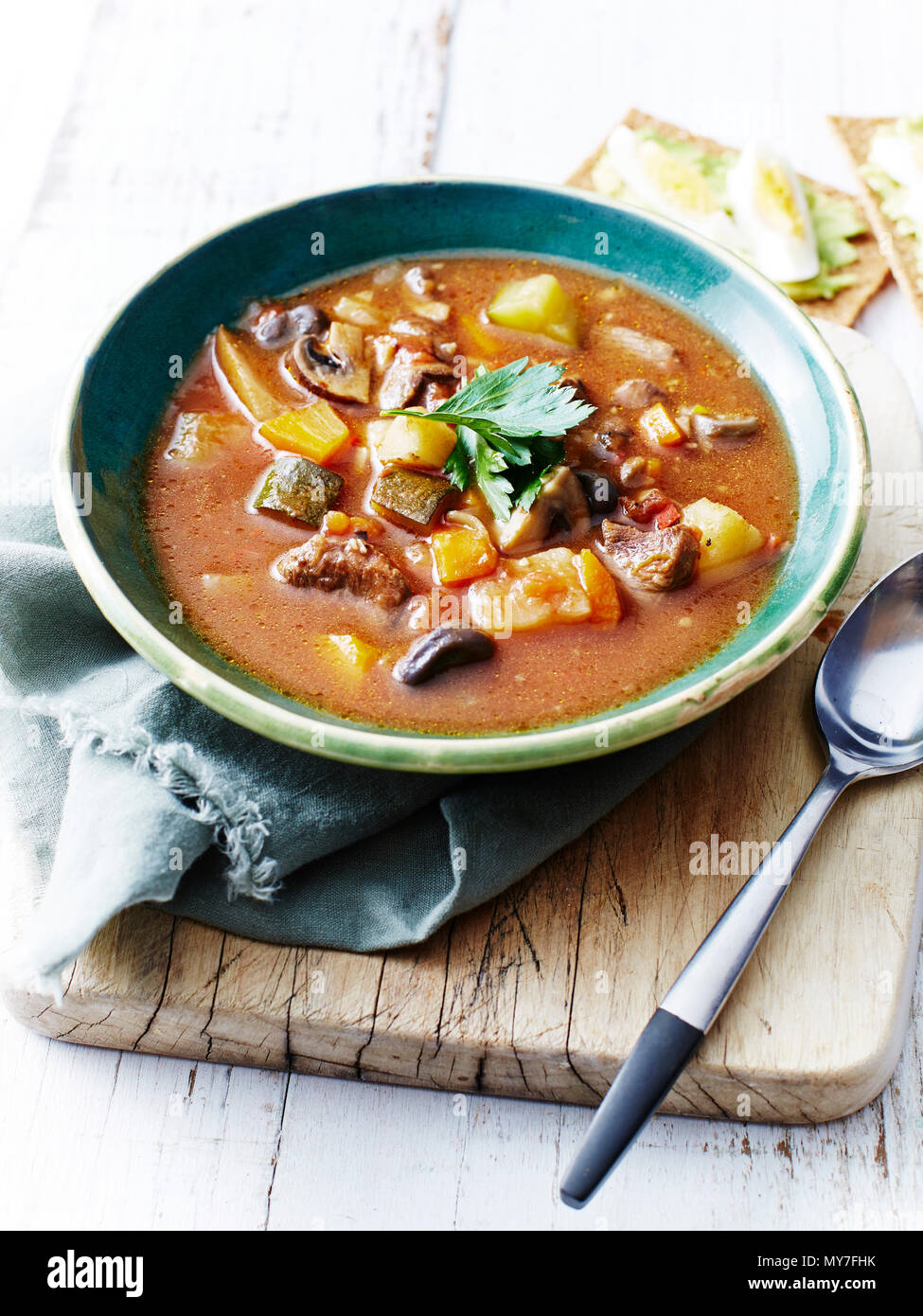 Spring lamb, vegetable soup Stock Photo - Alamy