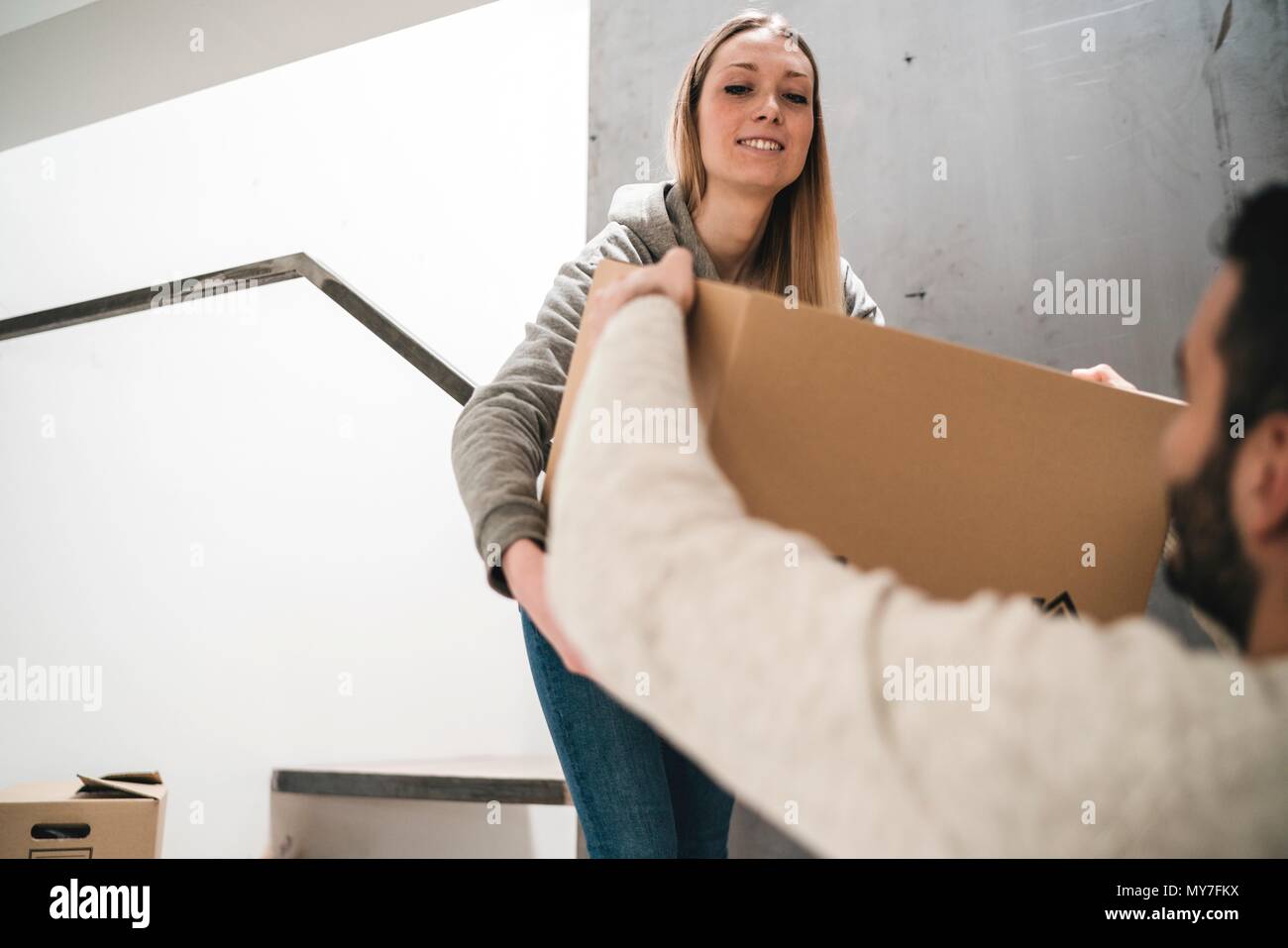 Box passing hi-res stock photography and images - Alamy