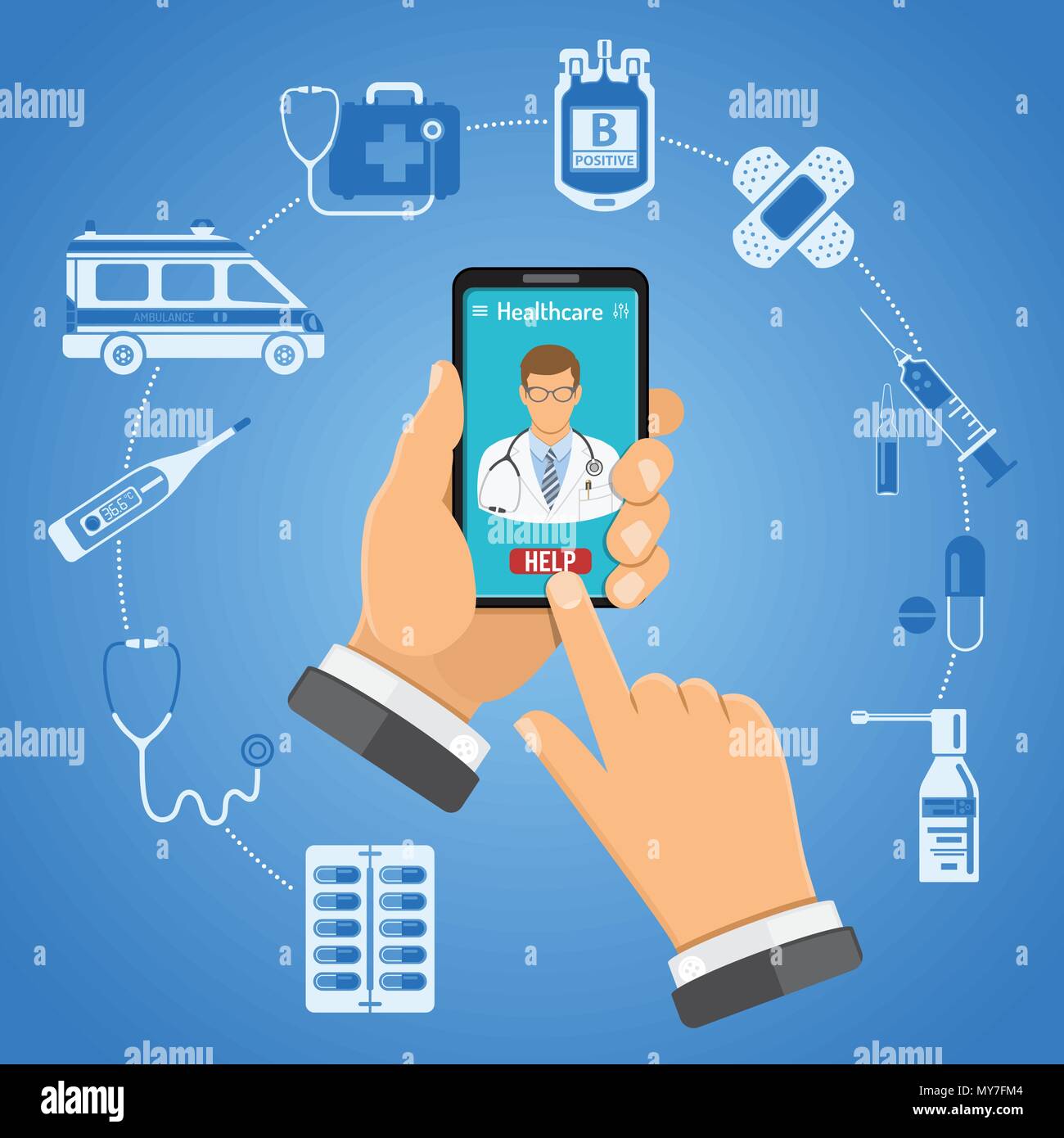 Online Doctor Infographics Stock Vector Image & Art - Alamy