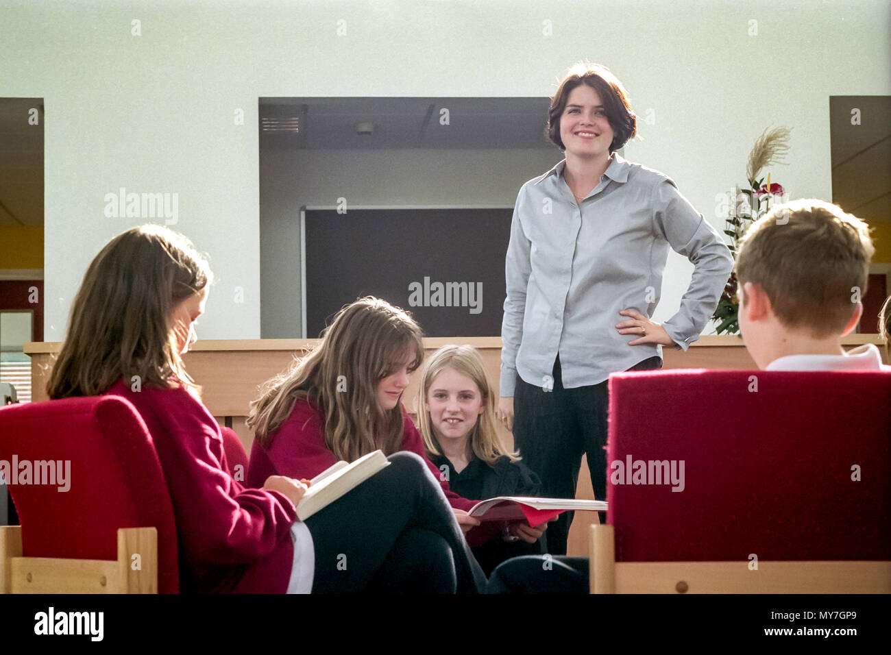 A teacher at Community School Stock Photo - Alamy