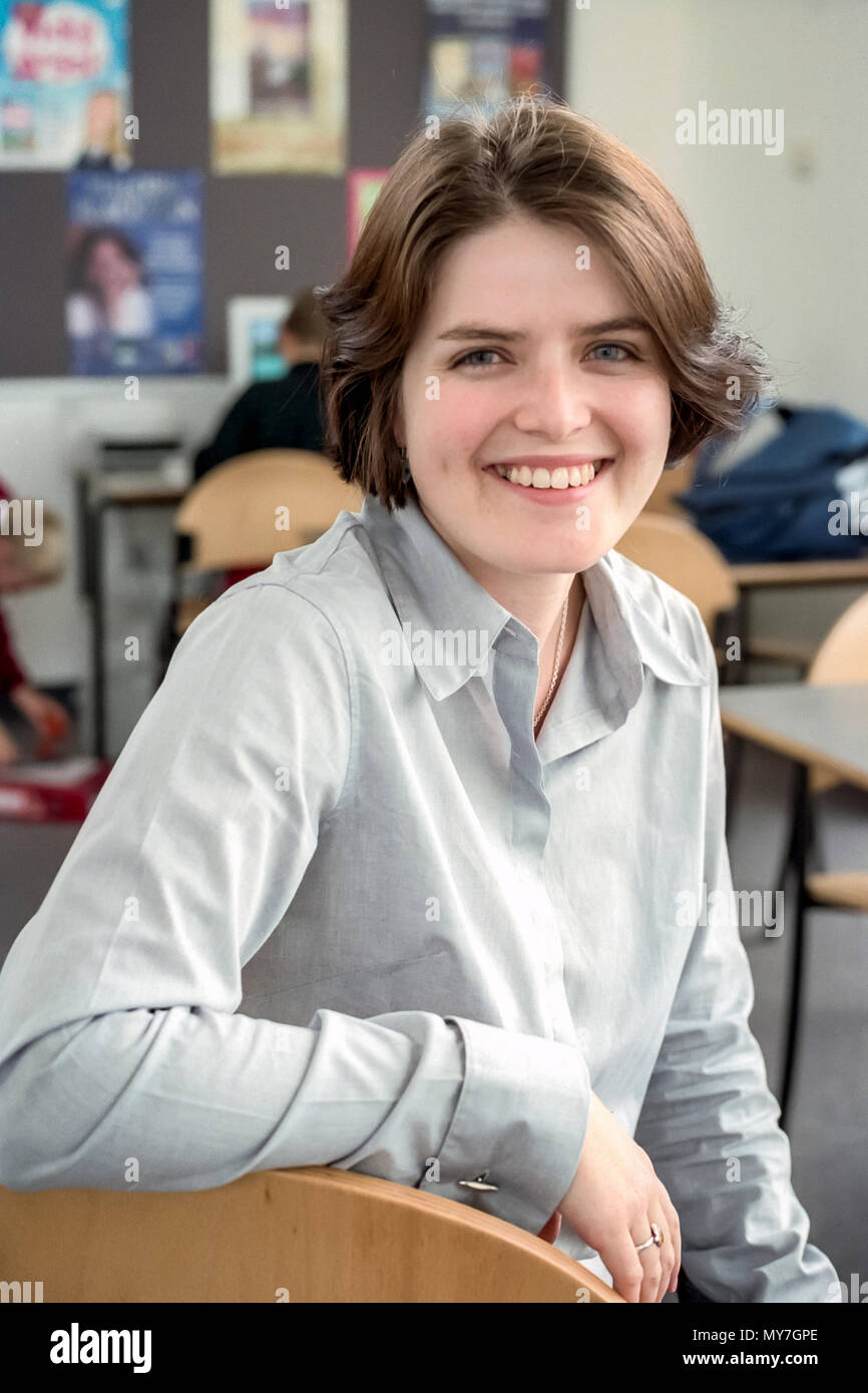 A teacher at Community School Stock Photo - Alamy