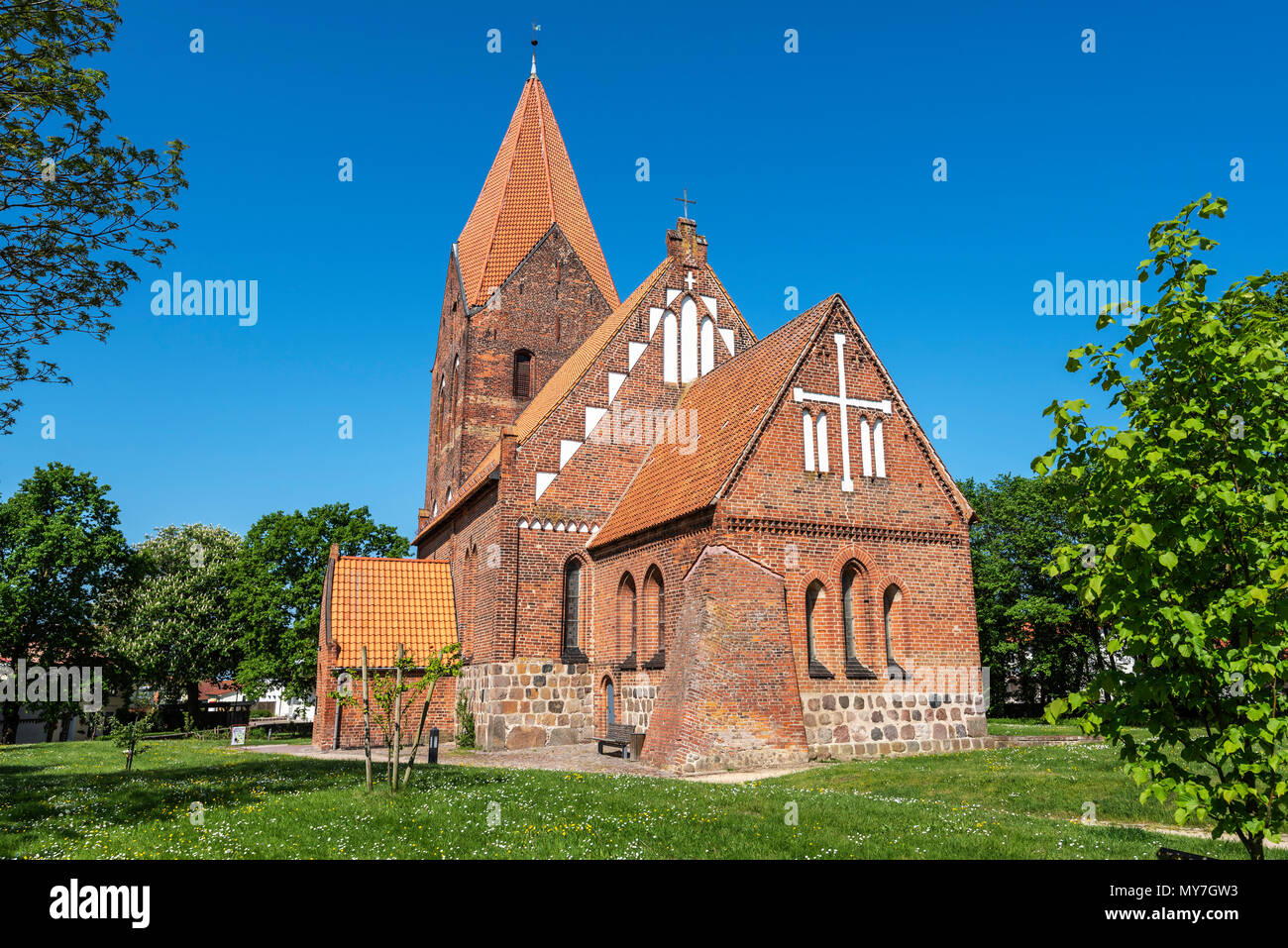 St.-Johannes-Church, Rerik, Baltic seaside resort, Mecklenburg-Western ...