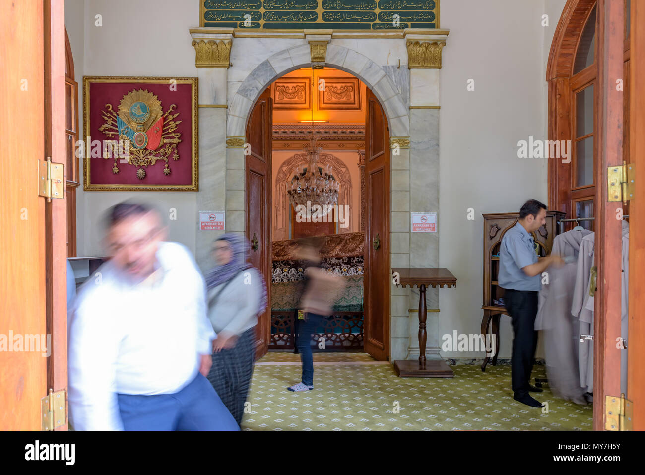 Exterior view of Osman Gazi tomb,mausoleum in Bursa,Turkey.20 May 2018 ...
