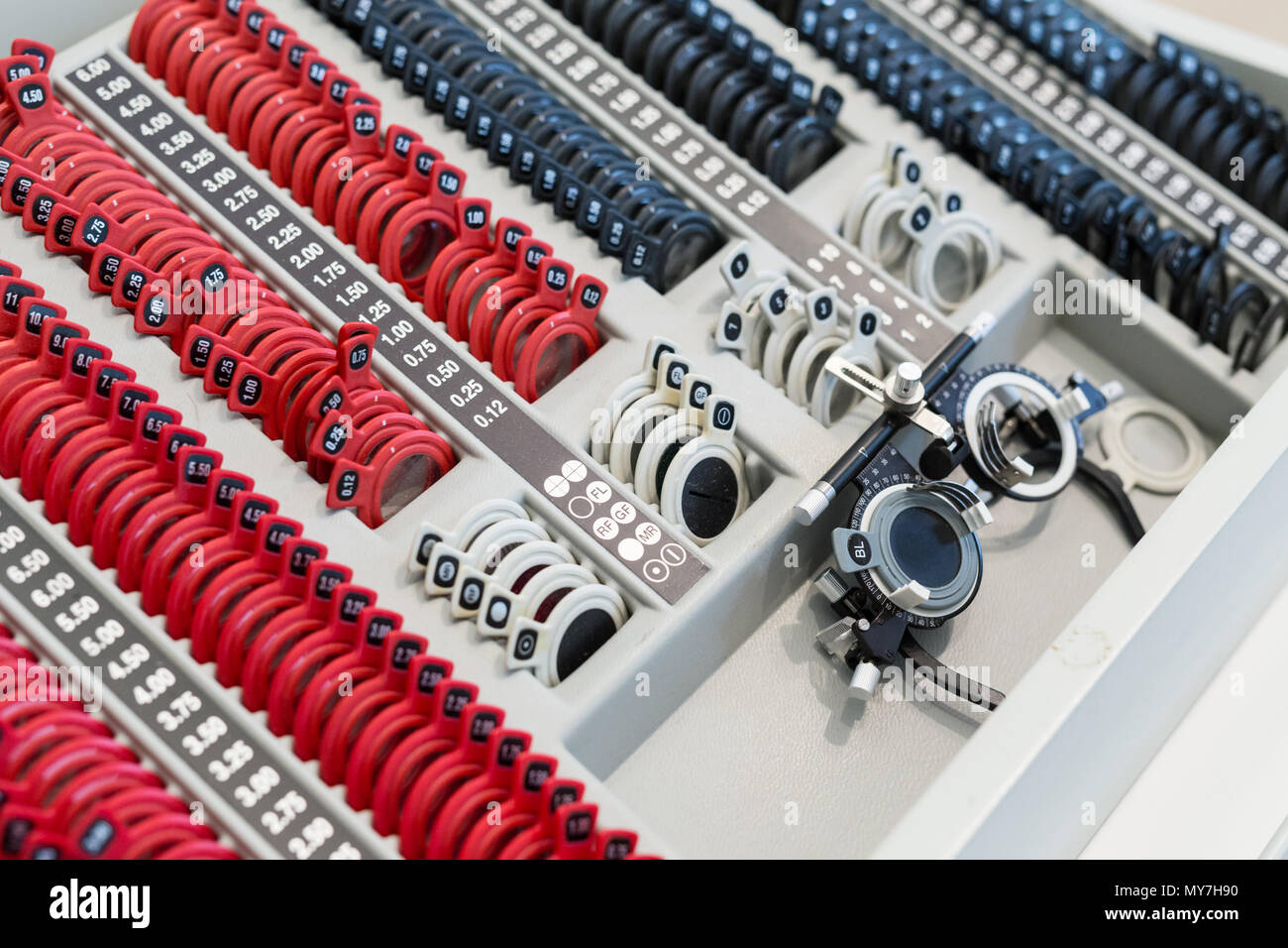 Set of ophthalmic glasses and corrective lenses Stock Photo - Alamy