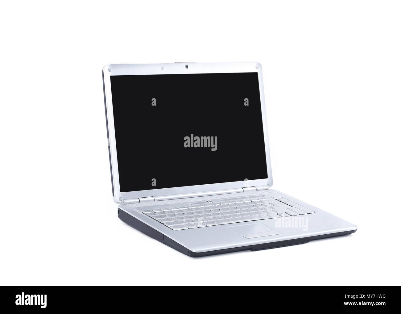 open laptop.isolated on a white background Stock Photo - Alamy