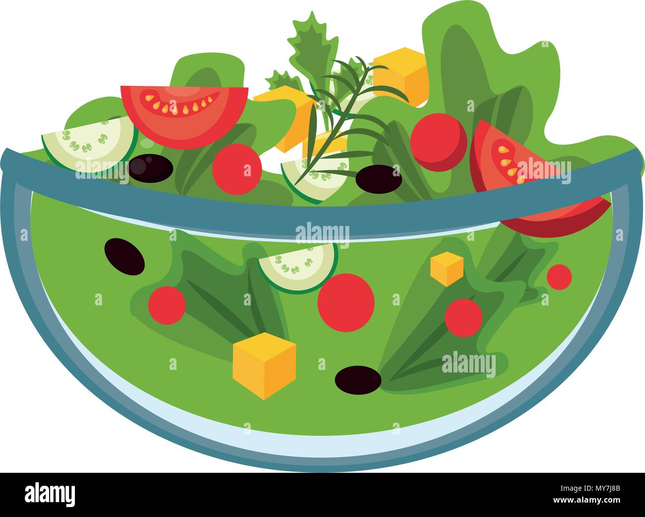 Healthy vegetables salad Stock Vector Image & Art - Alamy