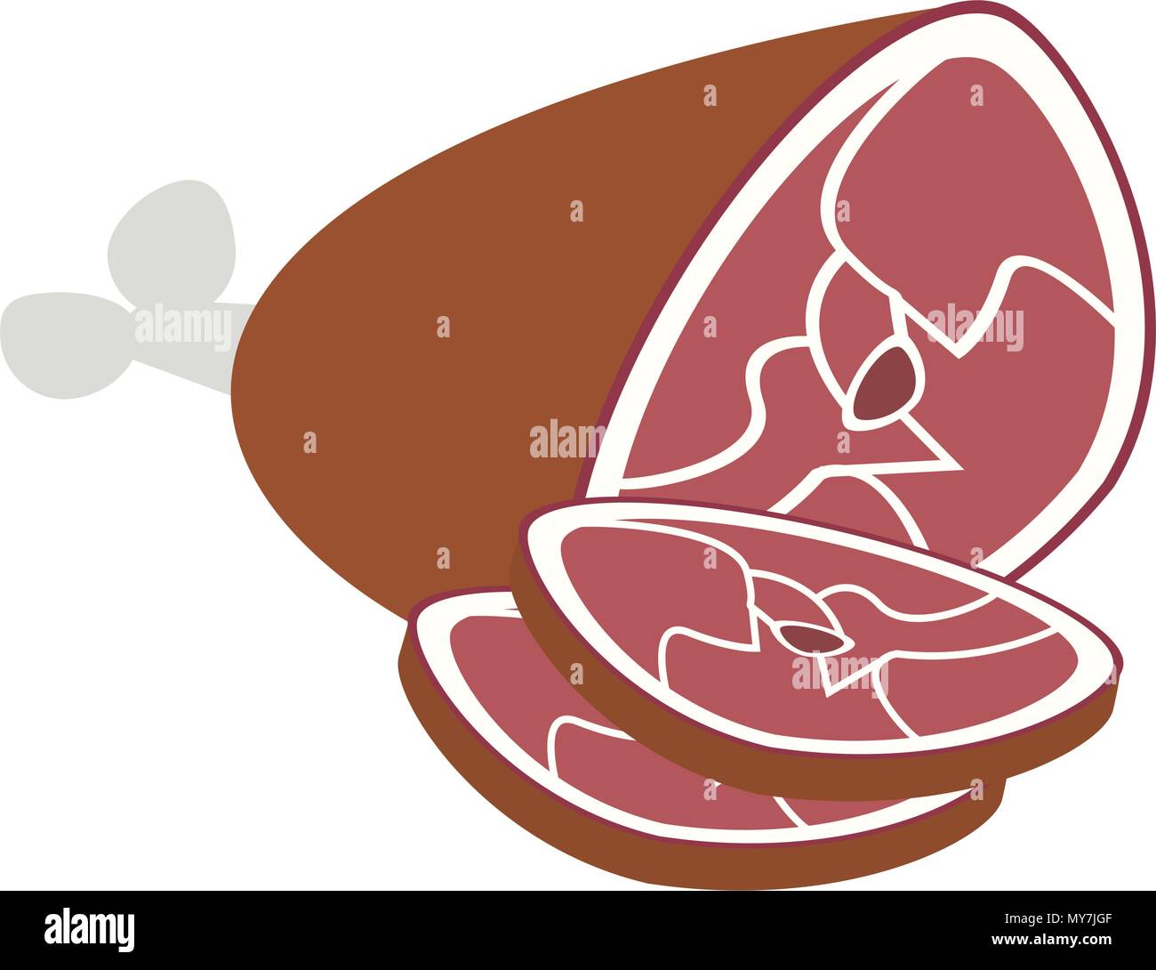Glazed ham christmas Stock Vector Images - Alamy