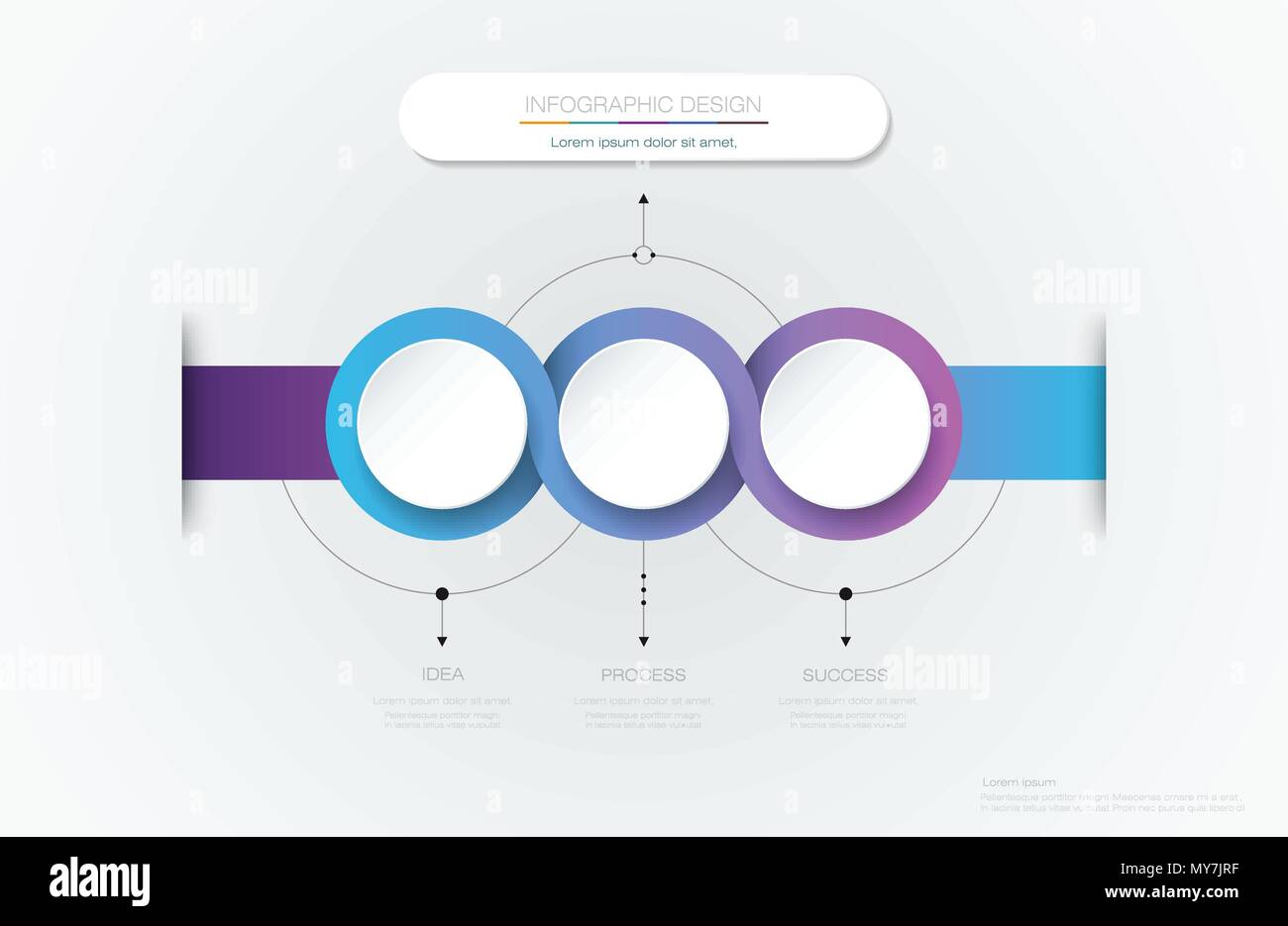 Vector Infographic 3d circle label template design.Infograph with 3 ...