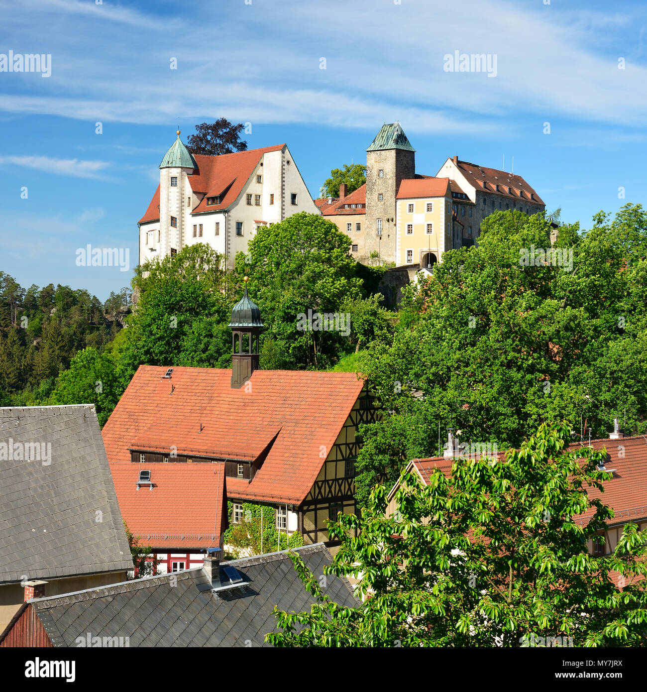 Hohnstein castle and town hi-res stock photography and images - Alamy