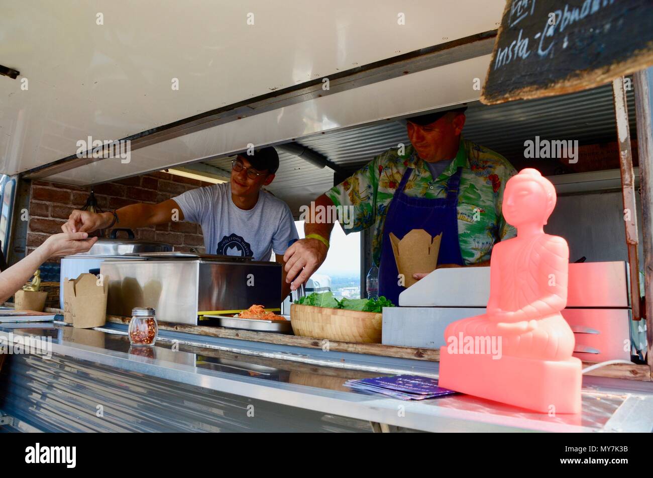 buddha bowls stall at the street food festival at alexandra palace ...