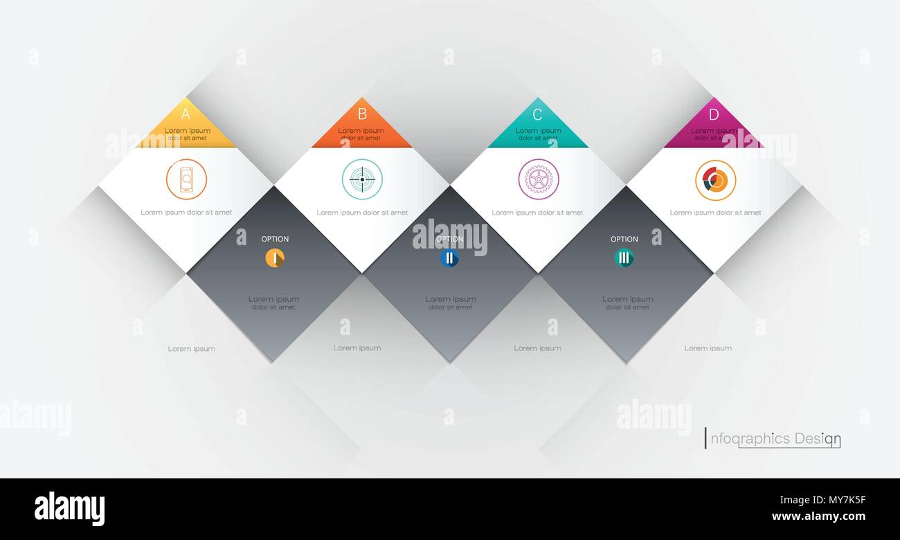 Vector Infographic 3d geometric label, template design. Business ...
