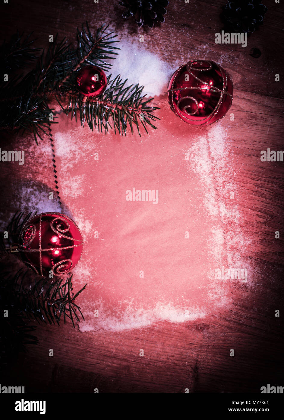 Christmas decorations blank sheet hi-res stock photography and images ...