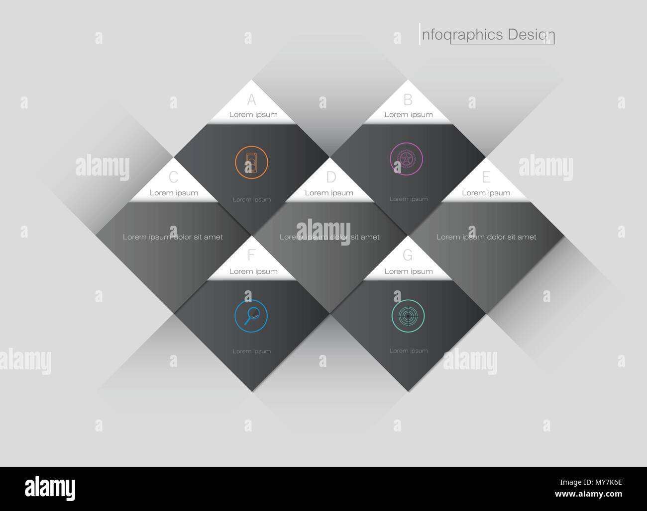 Illustration vector cool abstract geometric background. Blank simple ...