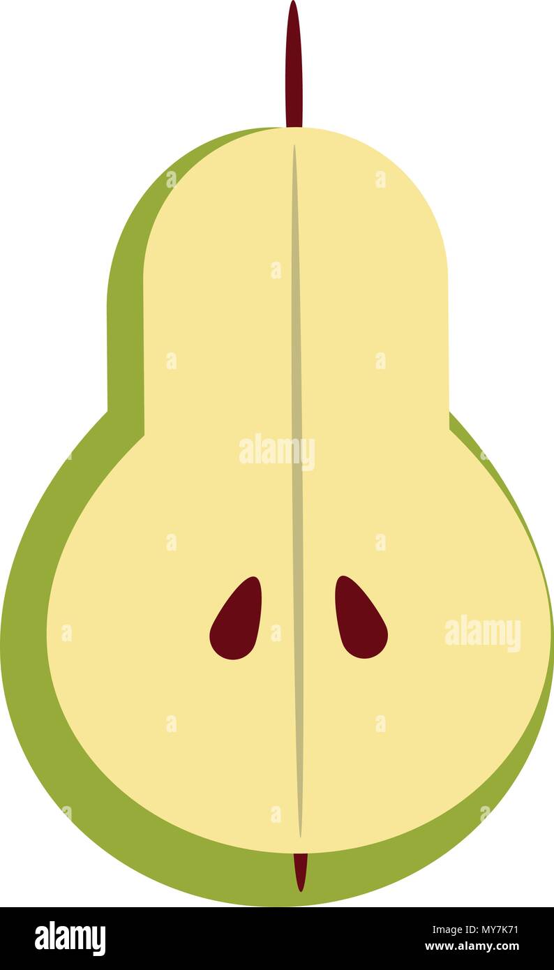 Pear half cut Stock Vector Image & Art - Alamy