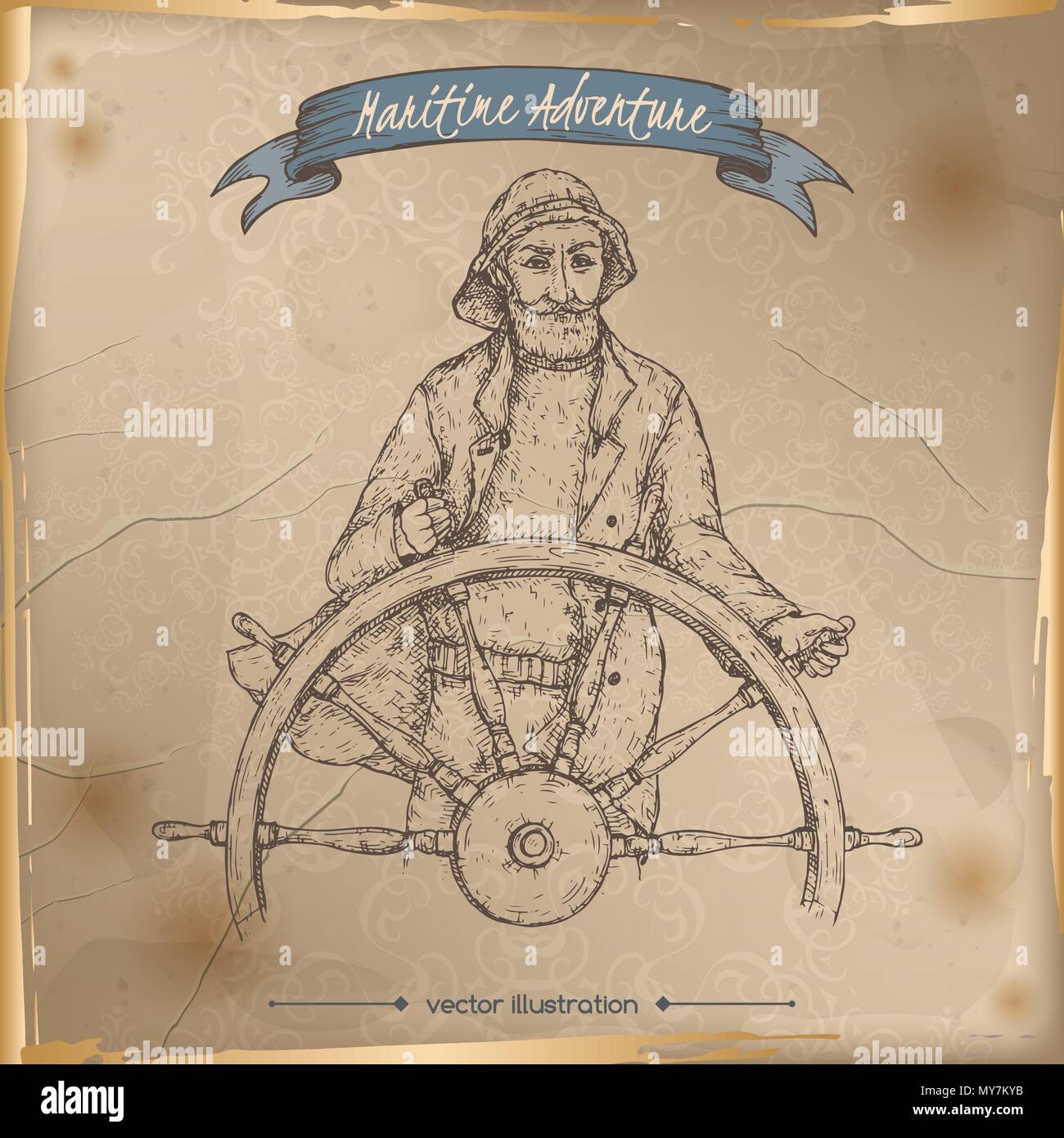 Captain village Stock Vector Images - Alamy