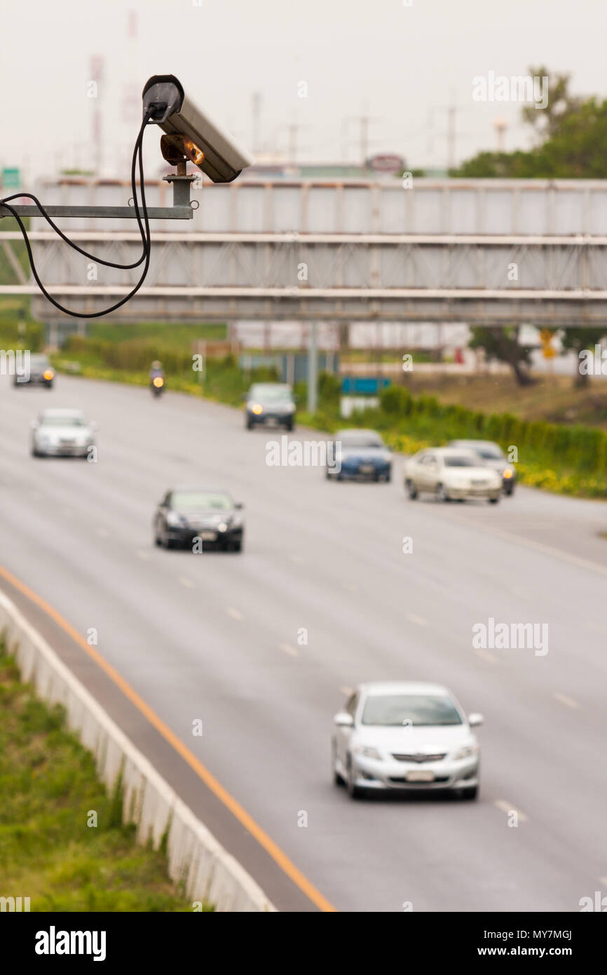 CCTV Camera or surveillance Operating on traffic road Stock Photo - Alamy