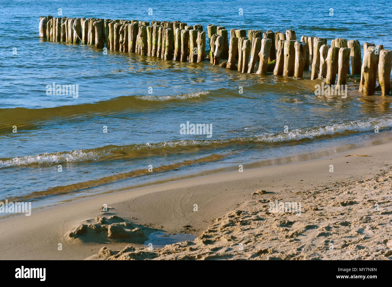 Baltic sea wooden breakwater hi-res stock photography and images - Alamy