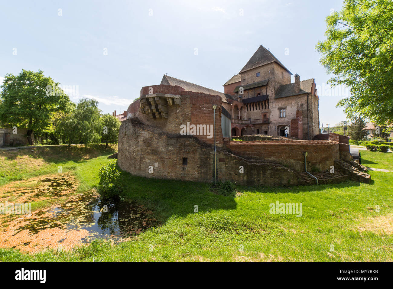Simontornya, Hungary - APRIL 26, 2018: View to medieval castle of ...