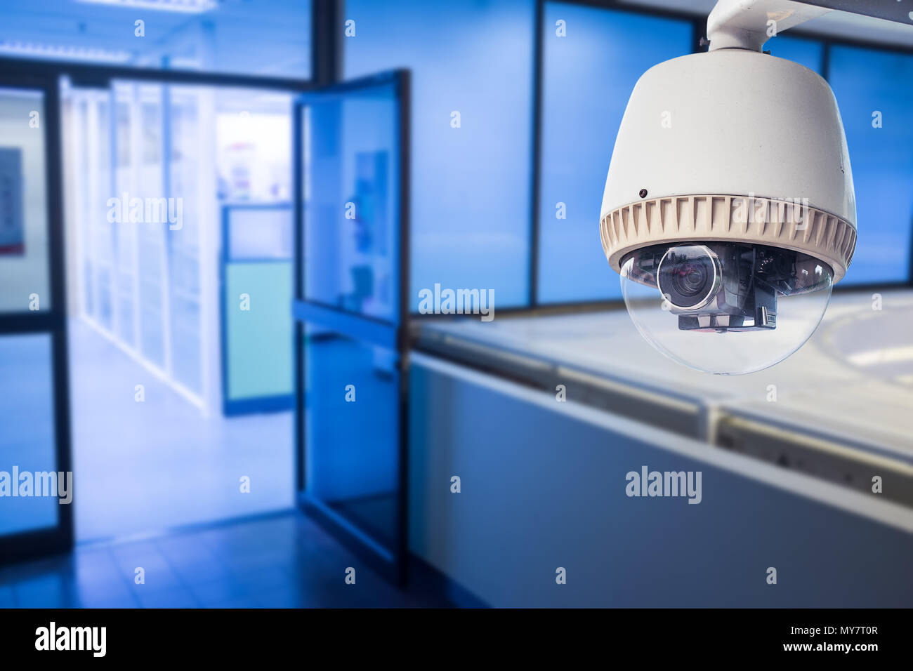 CCTV or surveillance operating in office building Stock Photo - Alamy