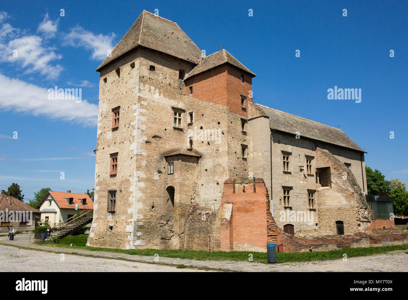 Simontornya, Hungary - APRIL 26, 2018: View to medieval castle of ...