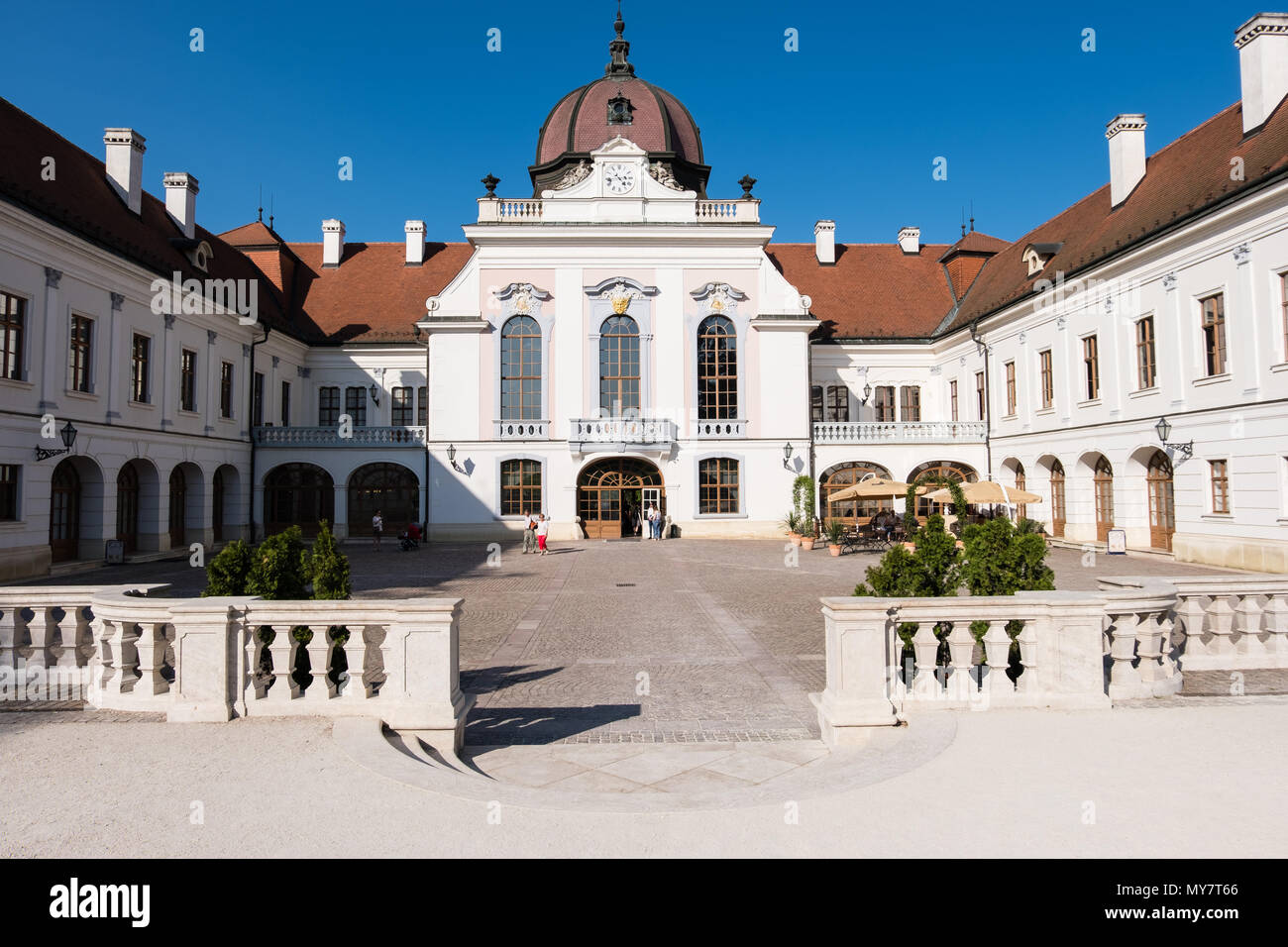 GODOLLO, HUNGARY - APRIL 22, 2018: The Royal Palace in Godollo was the ...