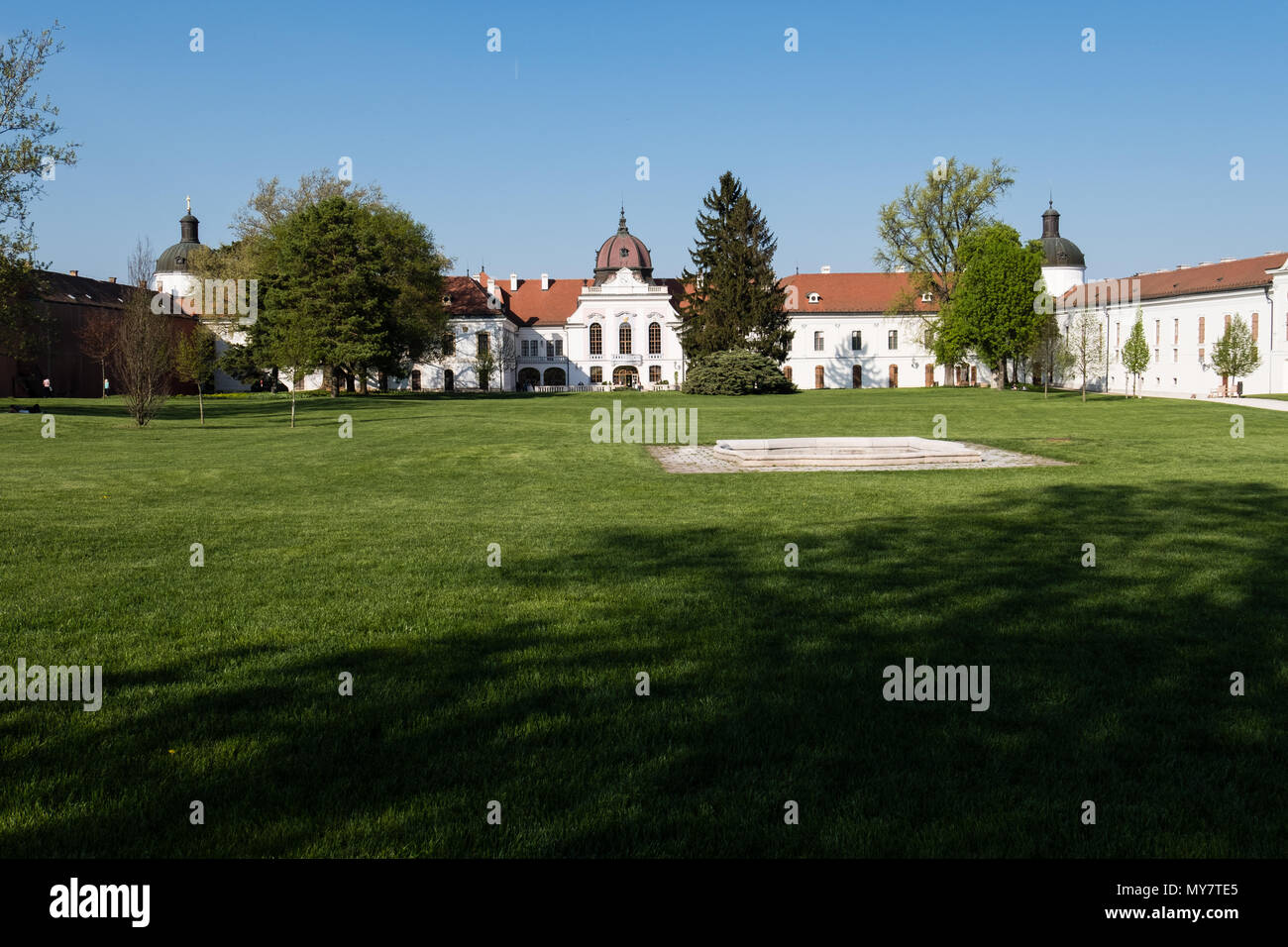 GODOLLO, HUNGARY - APRIL 22, 2018: The Royal Palace in Godollo was the ...